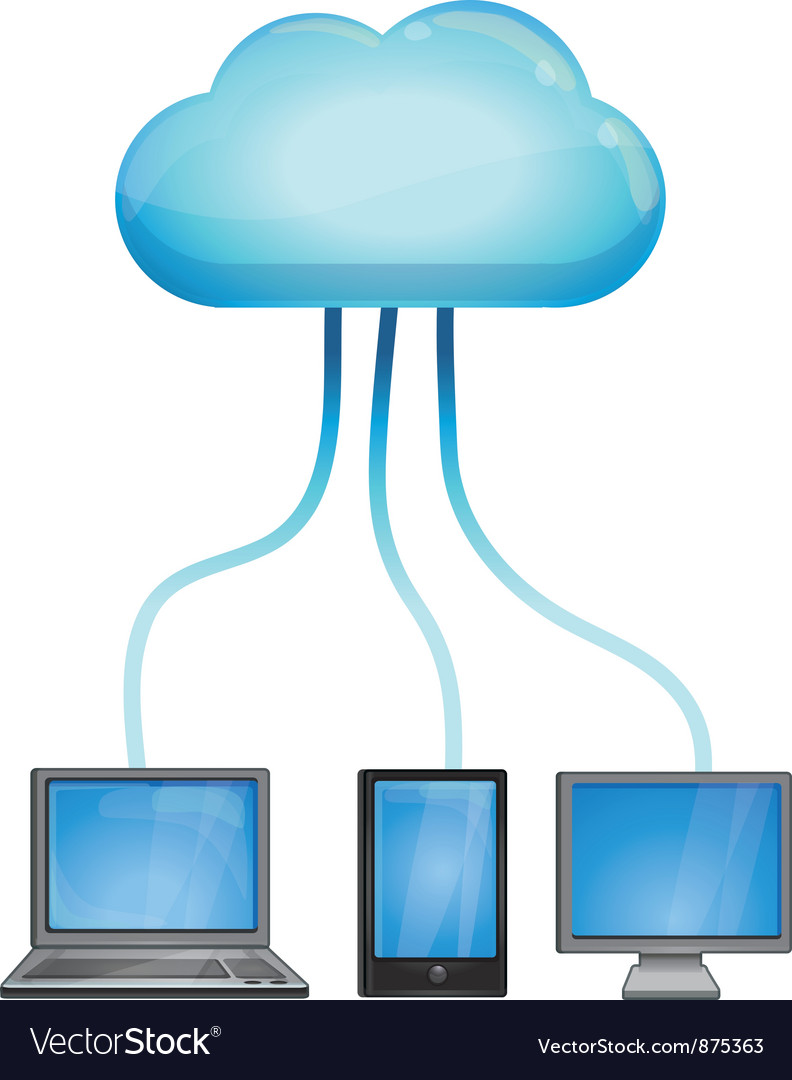 Cloud computing concept Royalty Free Vector Image