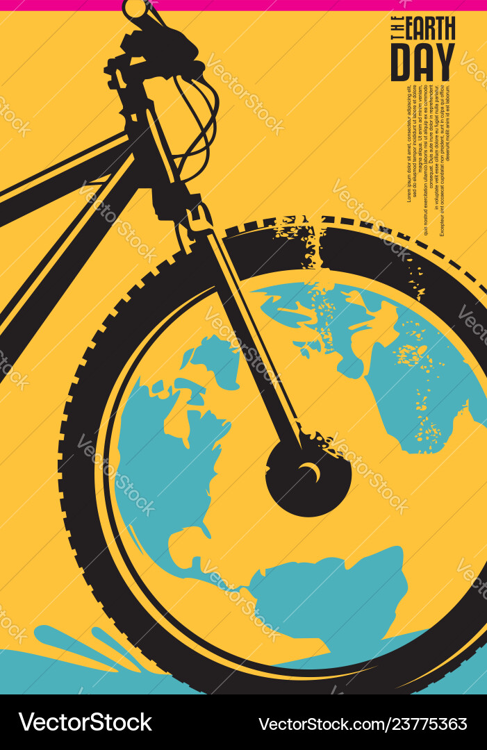 Earth day poster design concept Royalty Free Vector Image
