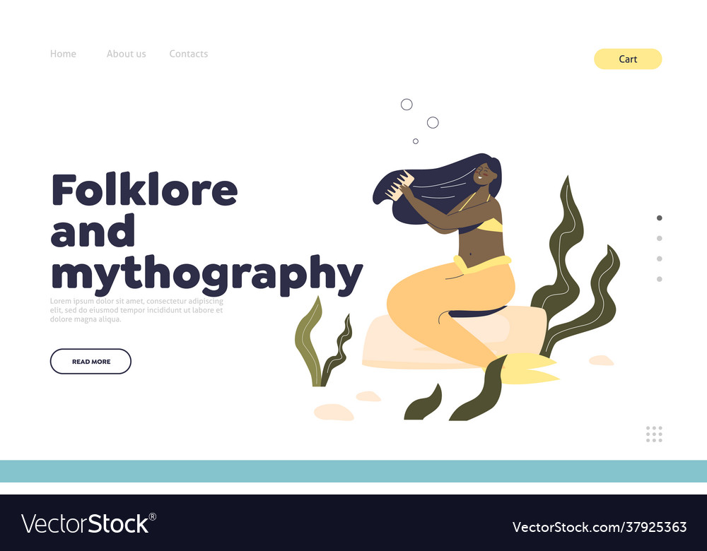 Folklore and mythography concept landing page Vector Image