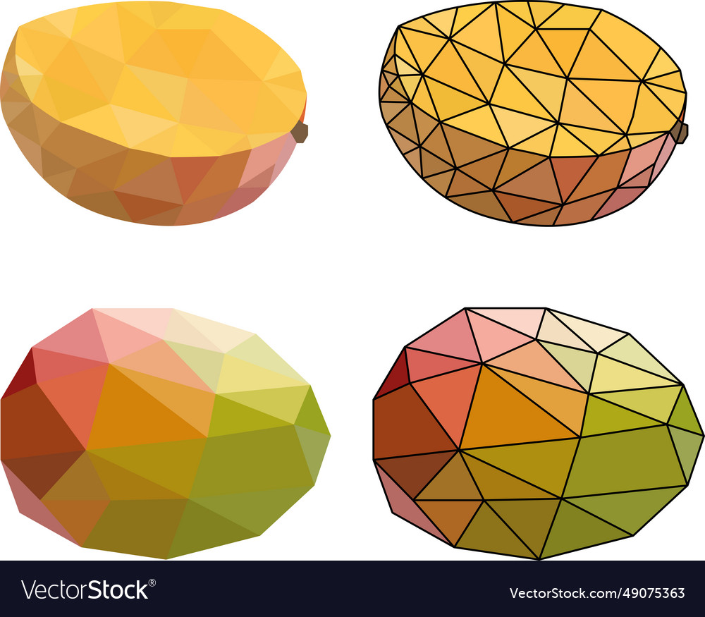 Geometric triangle mango Royalty Free Vector Image
