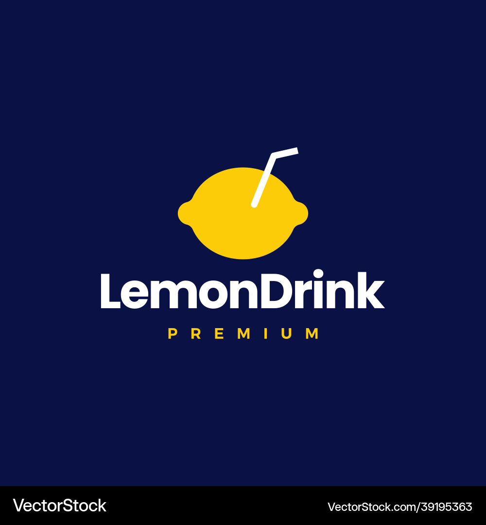 Lemon drink logo icon Royalty Free Vector Image