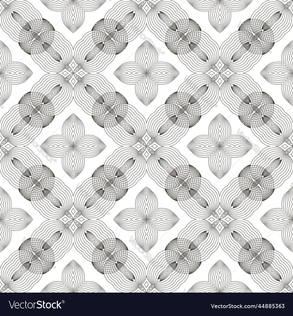 Line icon seamless pattern isolated on white Vector Image
