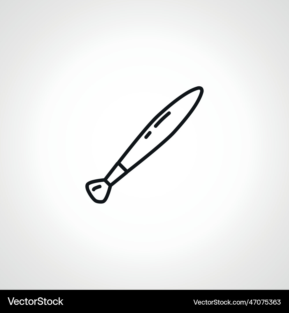 Paint brush line icon artistic paint brush Vector Image