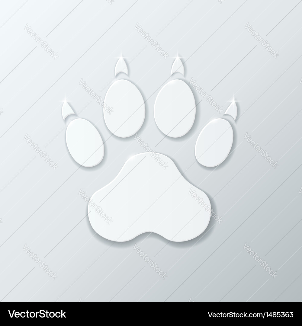 Shiny Plastic Trace of Dog Royalty Free Vector Image