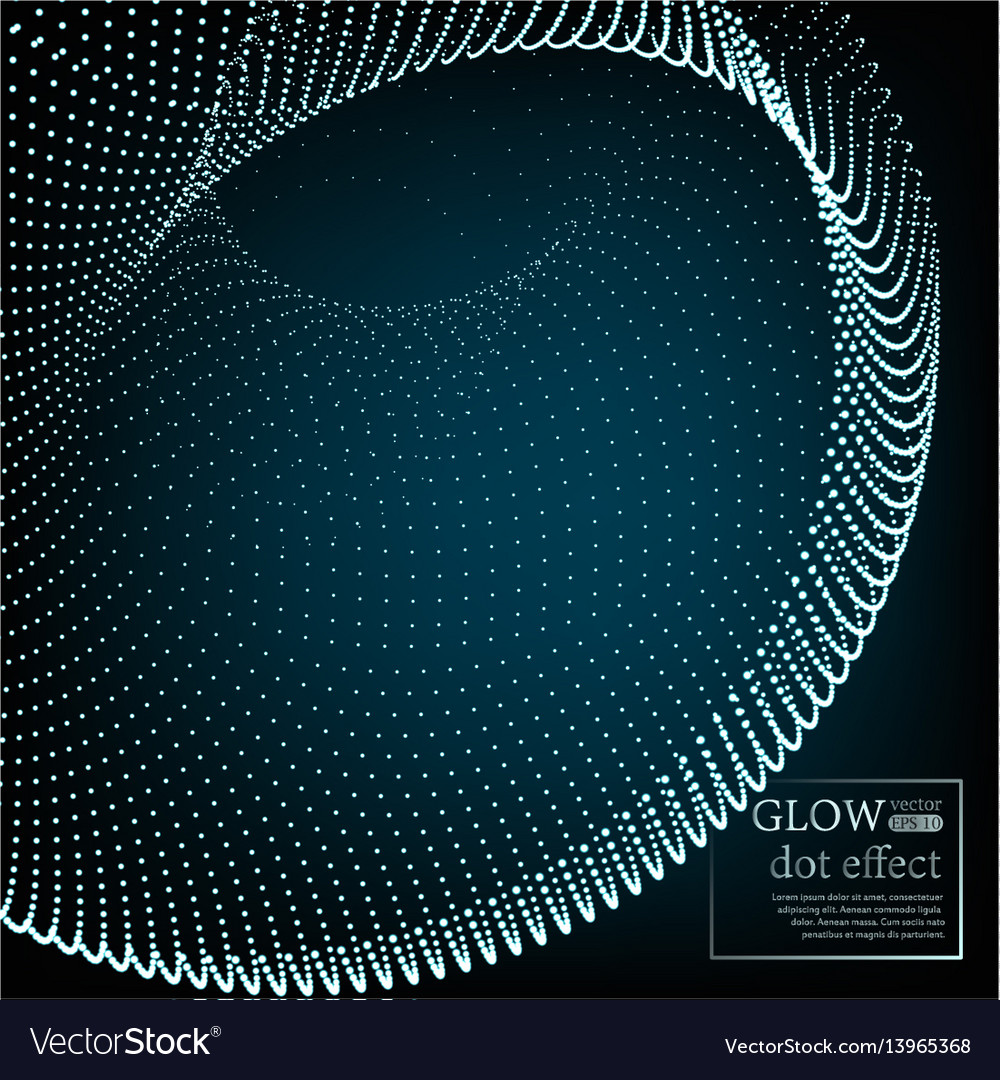 Array with dynamic particles 3d technology style Vector Image