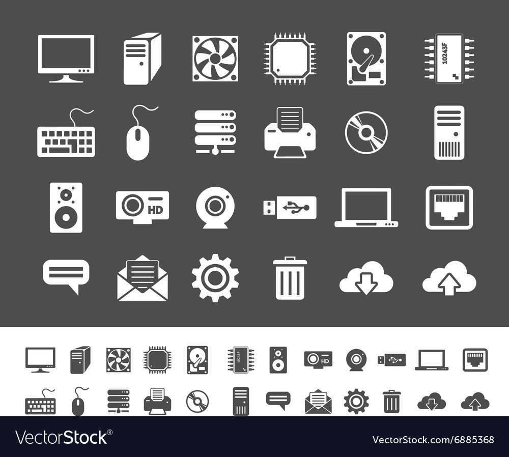 Computer and network devices Royalty Free Vector Image