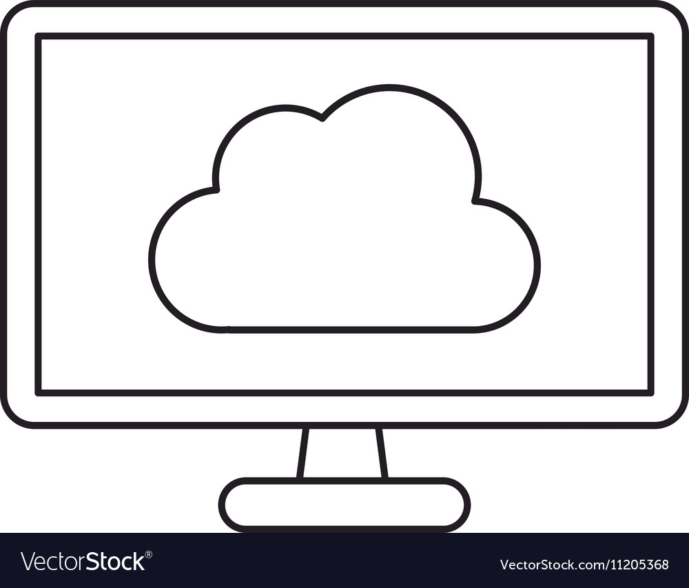 Isolated cloud computing design Royalty Free Vector Image