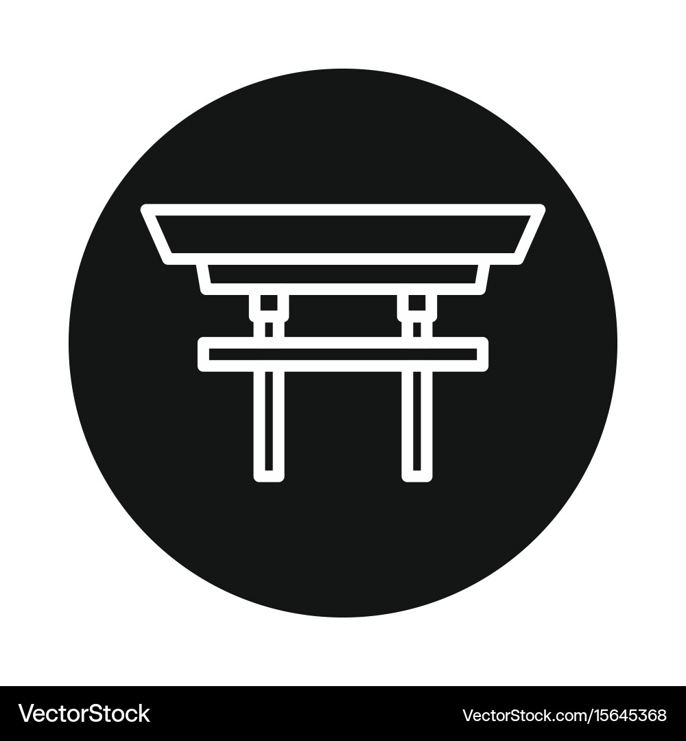 Japan torii icon isolated on white background Vector Image