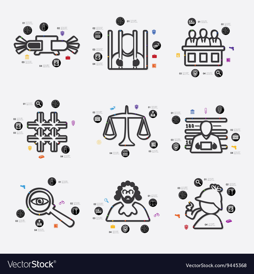 Jurisprudence infographic Royalty Free Vector Image