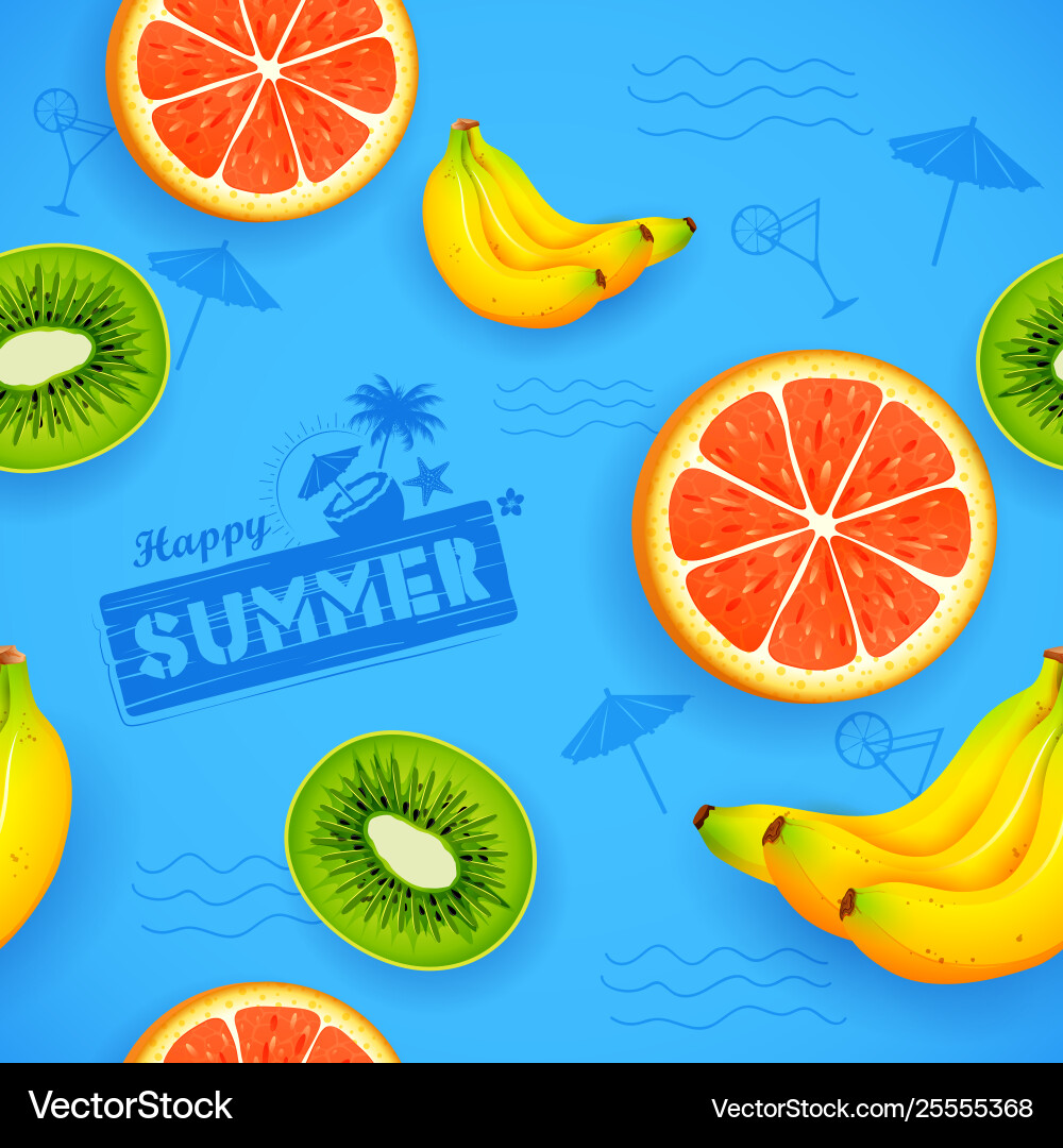Summer time poster wallpaper for fun party Vector Image