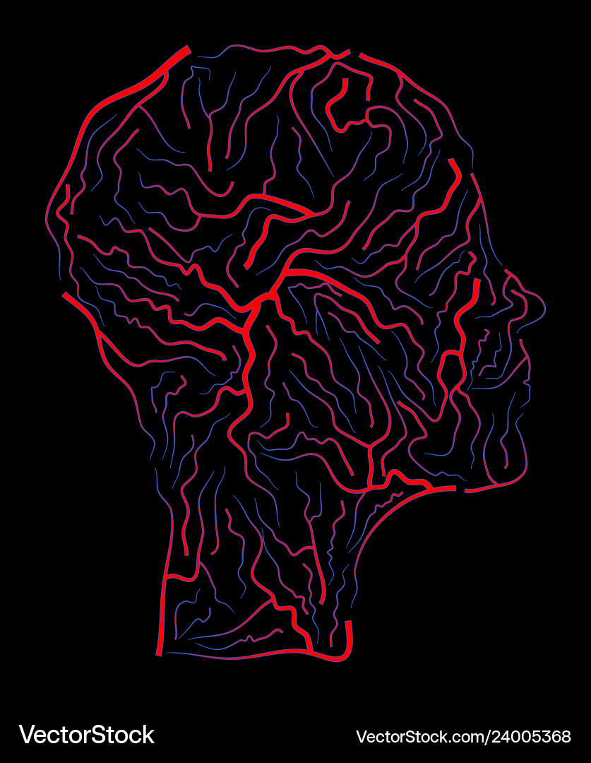 Vein human head symbol icon design beautiful Vector Image