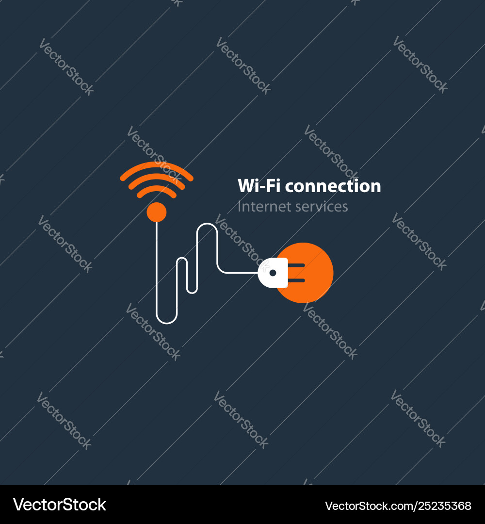 Wi-fi connection concept wireless internet access Vector Image