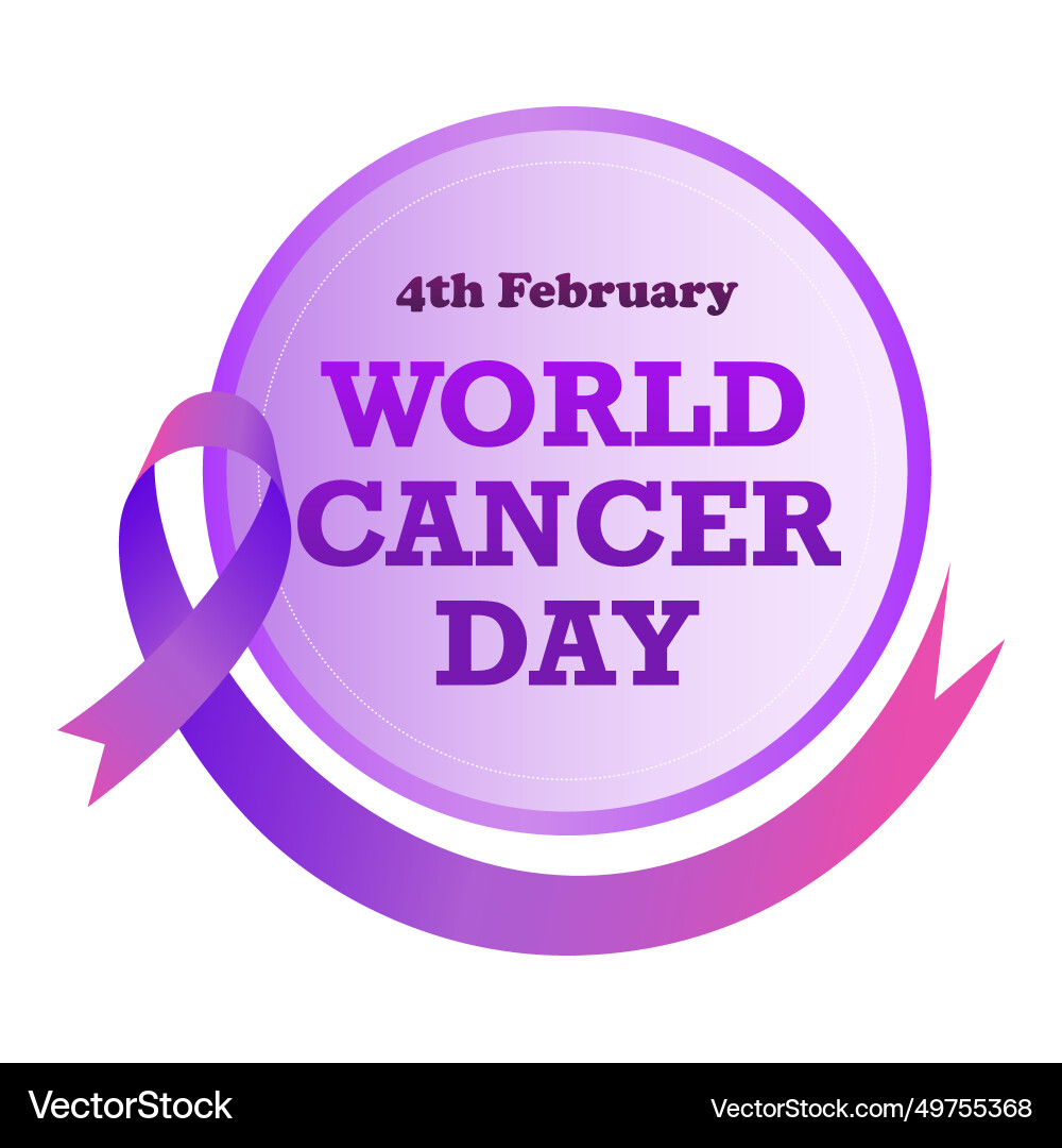 World cancer day design Royalty Free Vector Image