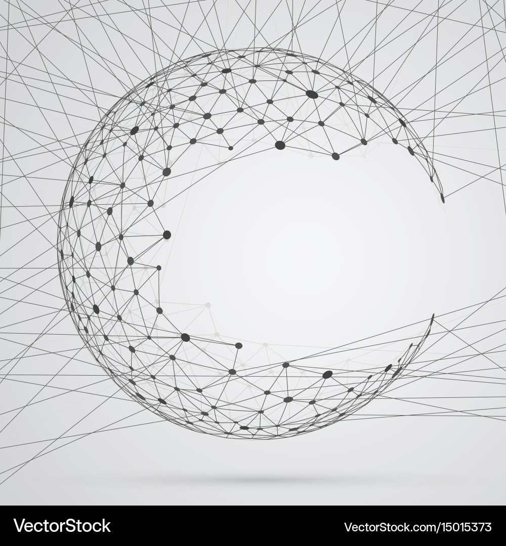 Abstract sphere of compounds with points global Vector Image
