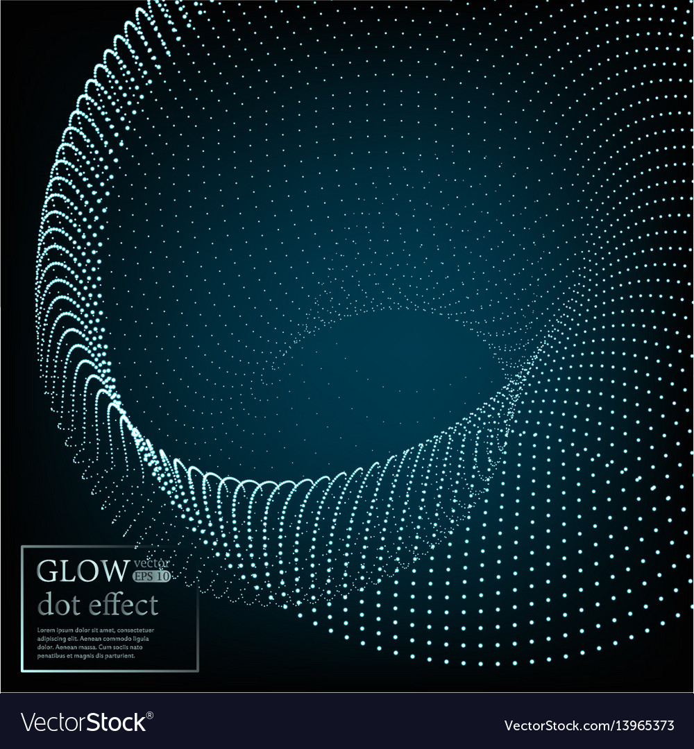 Array with dynamic particles 3d technology style Vector Image