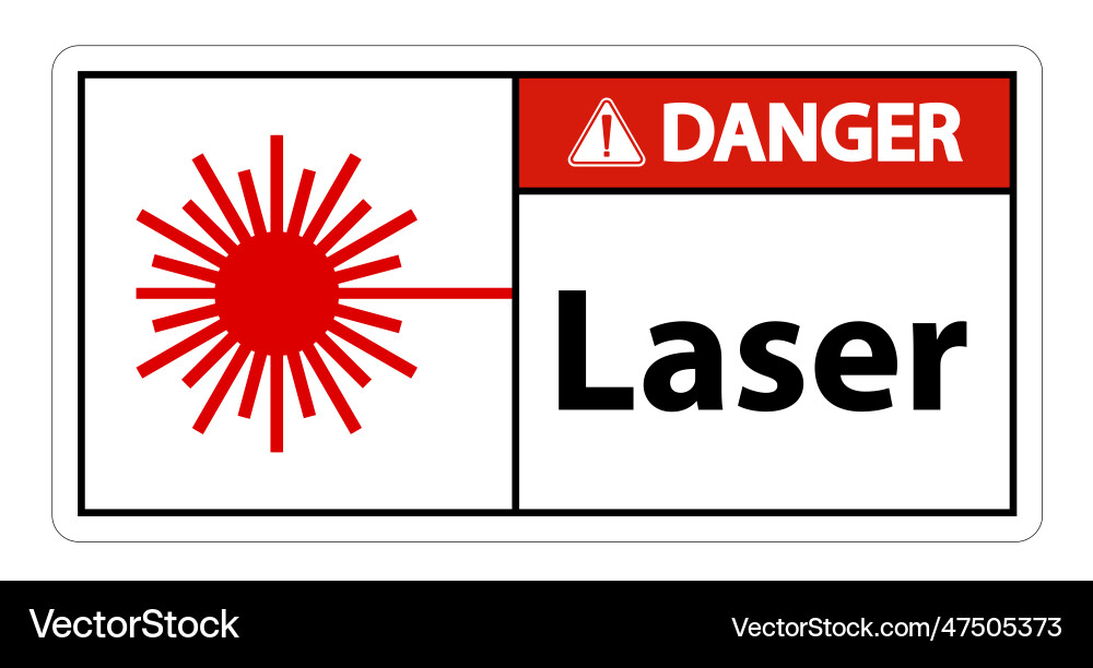 Danger laser symbol sign symbol sign isolate Vector Image