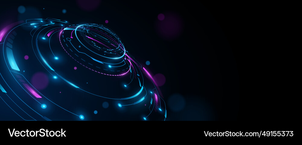 Digital colorful hud background futuristic Vector Image