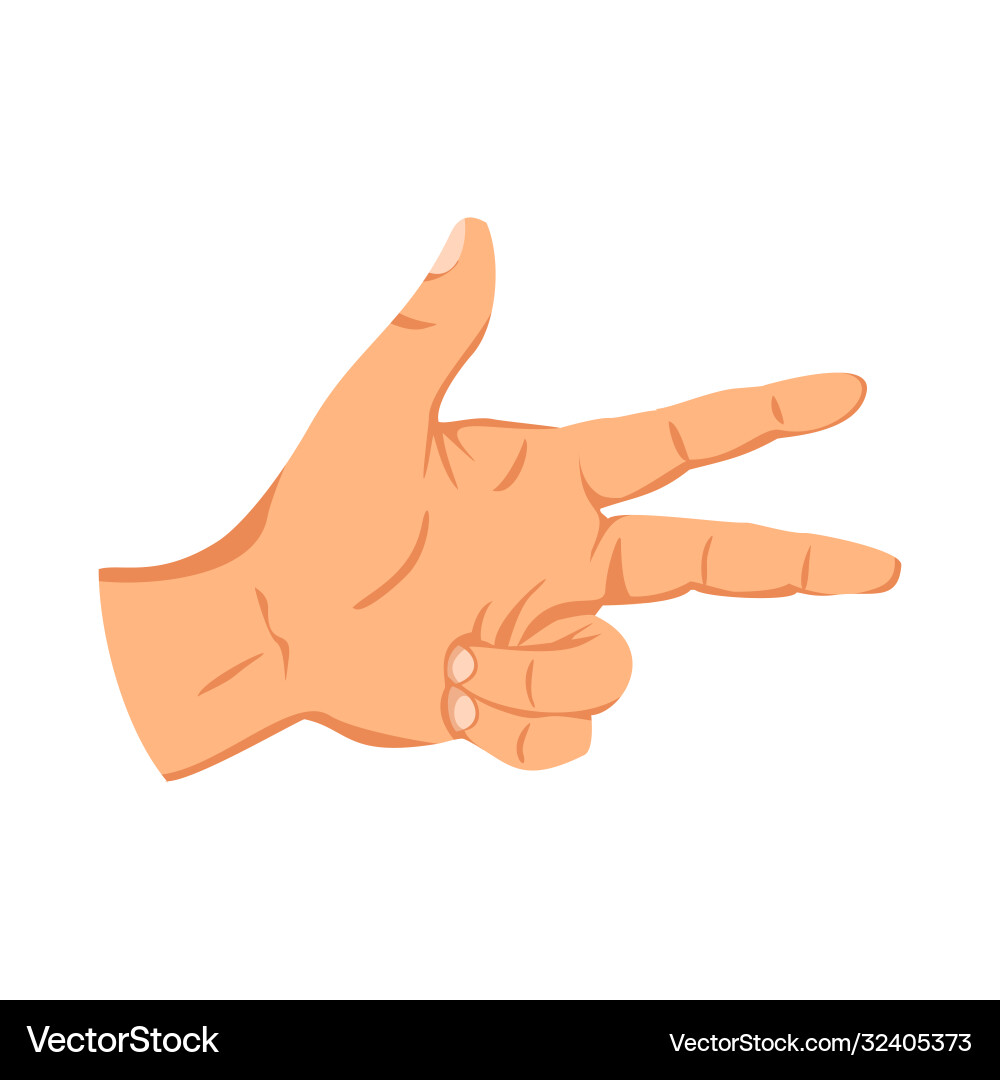 Female hand sign human finger gesture Royalty Free Vector