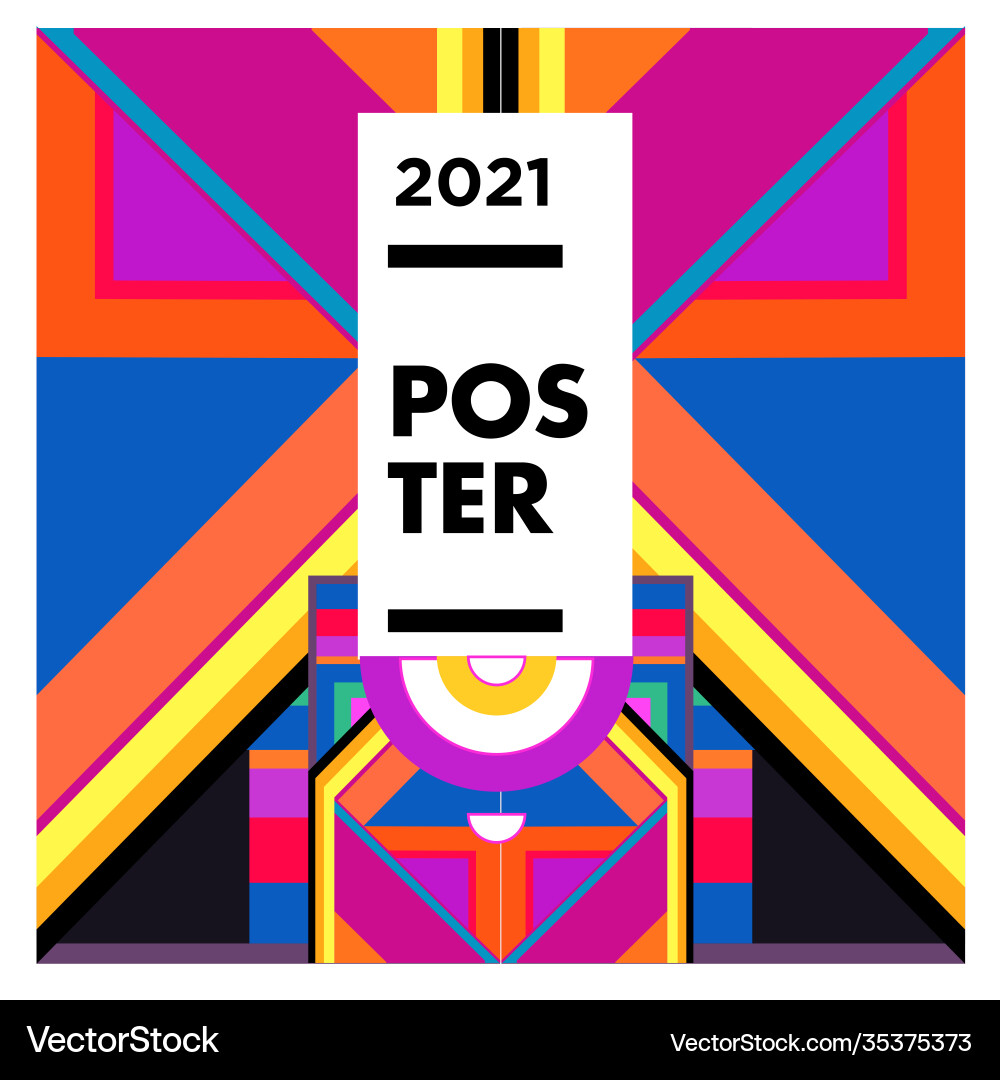 Geometric colorful pattern for poster and banner Vector Image