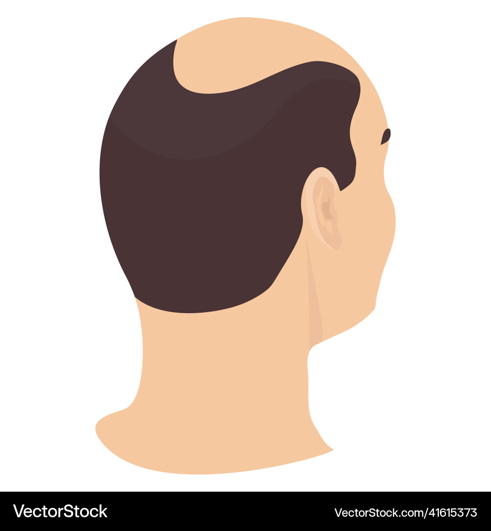 Head of a man in side view Royalty Free Vector Image