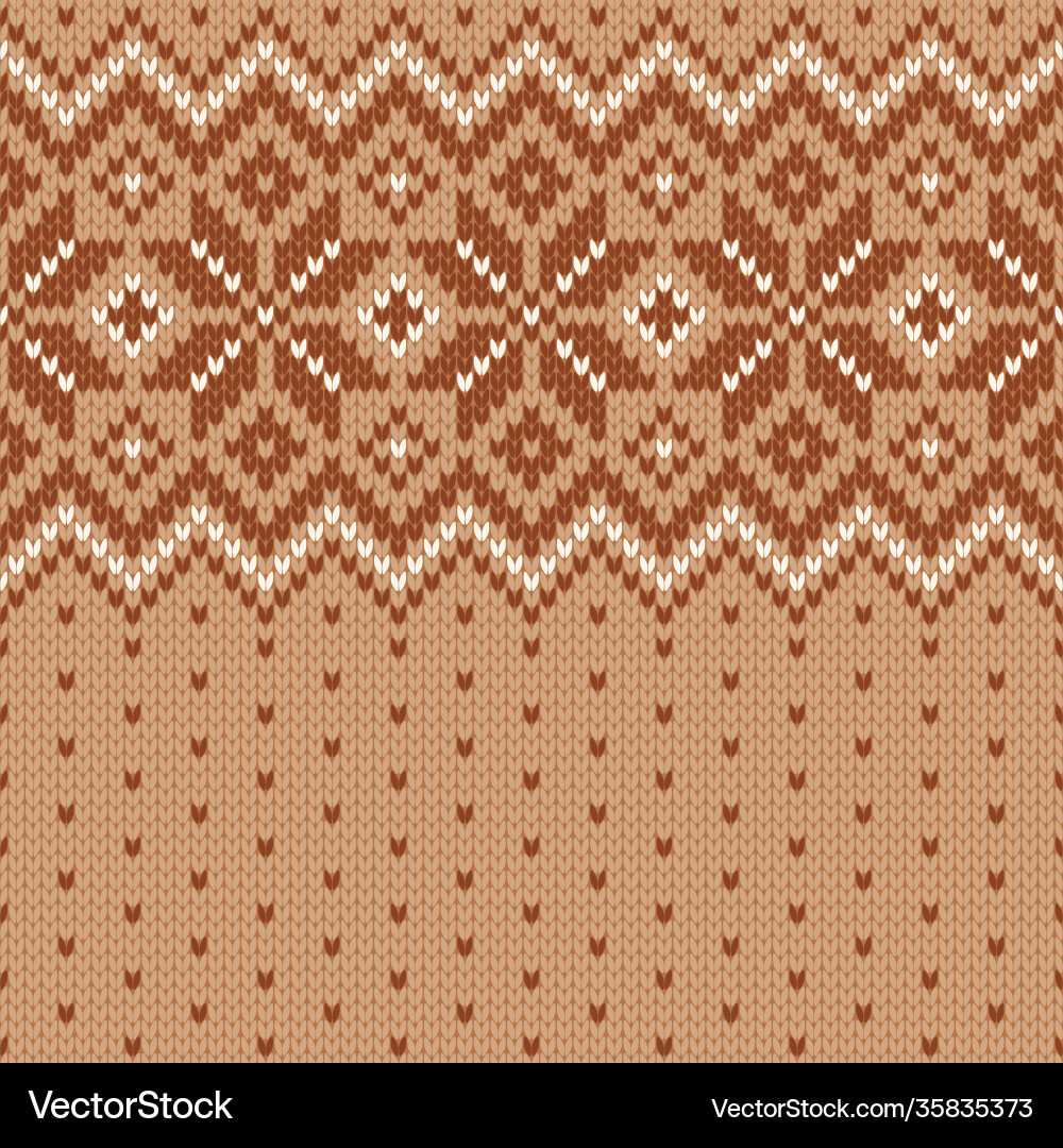 Norwegian native style sweater fair isle design Vector Image