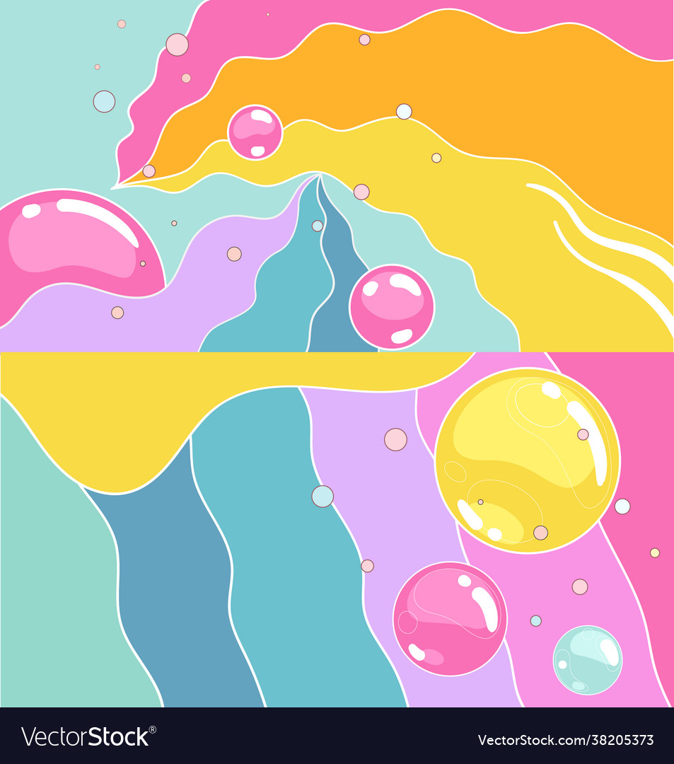 Rainbow bubbles background Royalty Free Vector Image