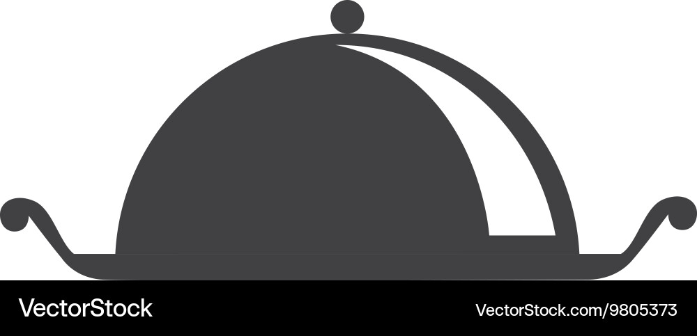 Restaurant food dish isolated flat icon Royalty Free Vector