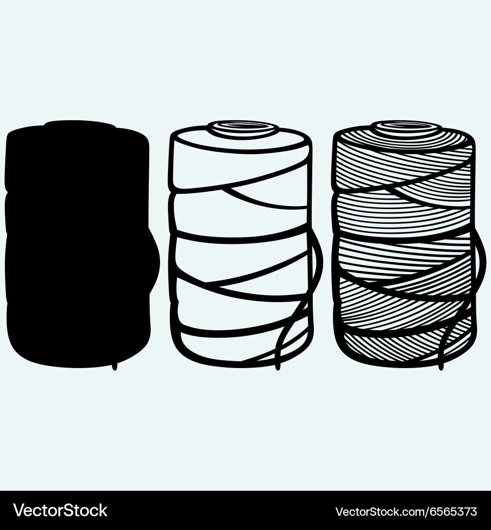 Roll of twine cord Royalty Free Vector Image - VectorStock