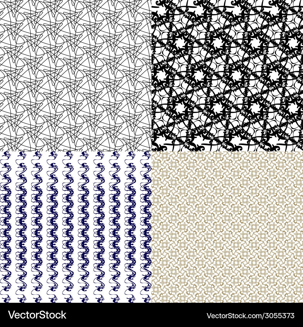 Set of geometric pattern in op art design Vector Image