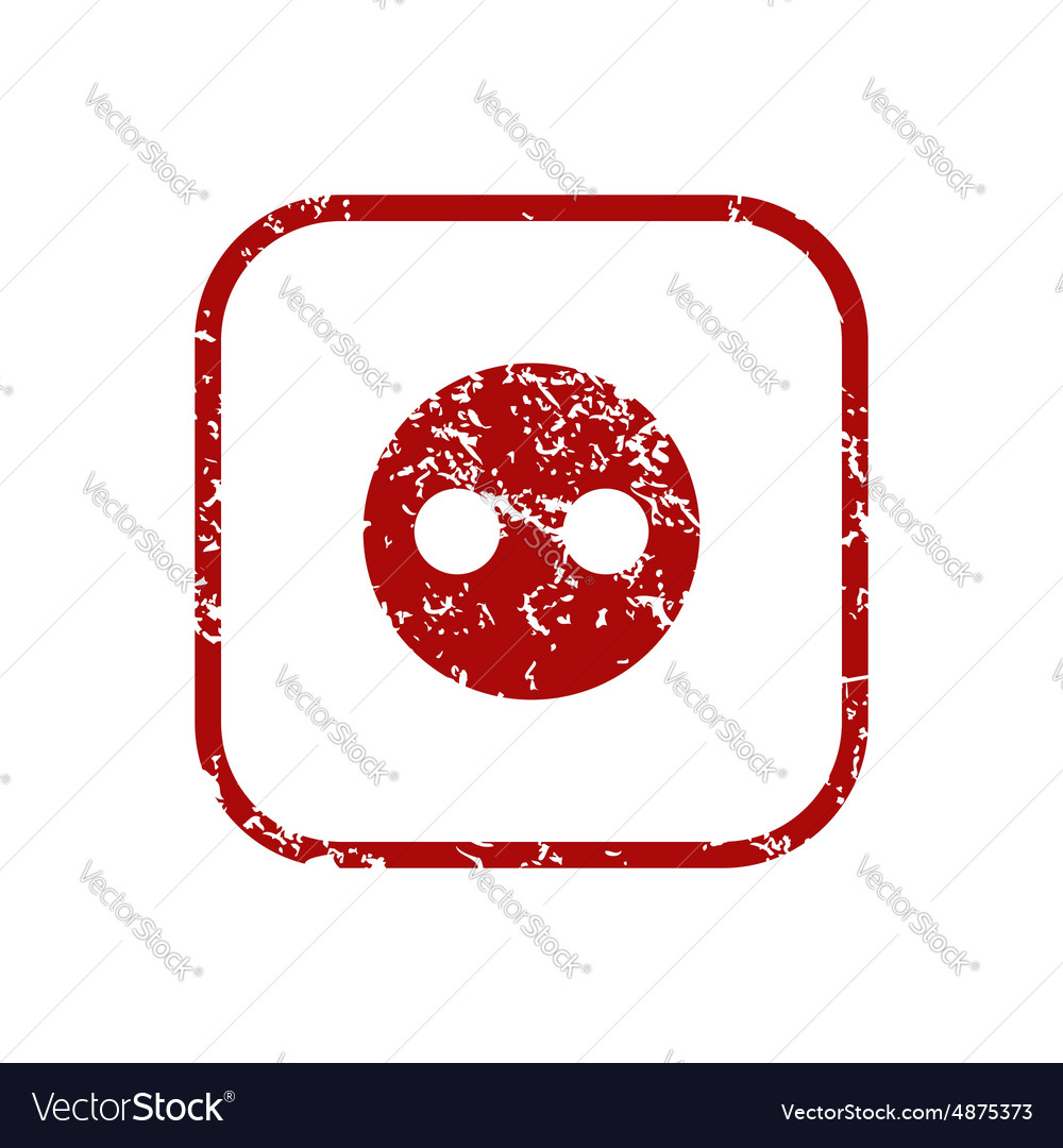 Socket red grunge icon Royalty Free Vector Image