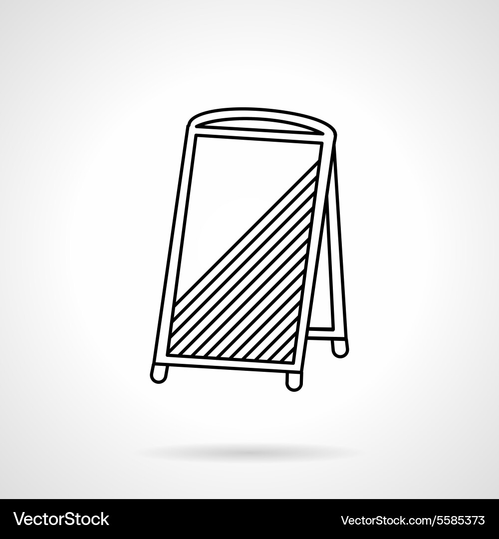 Street advertising line icon Royalty Free Vector Image