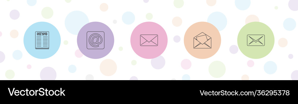 5 newsletter icons Royalty Free Vector Image - VectorStock