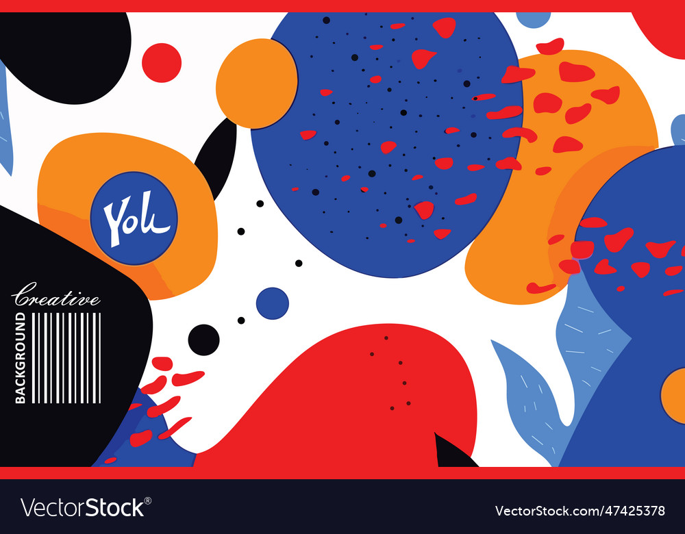 Abstract flat composition Royalty Free Vector Image