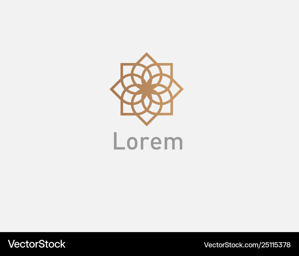 Geometric Flower Logo A Lotus Flower Featuring A Geometric Design At