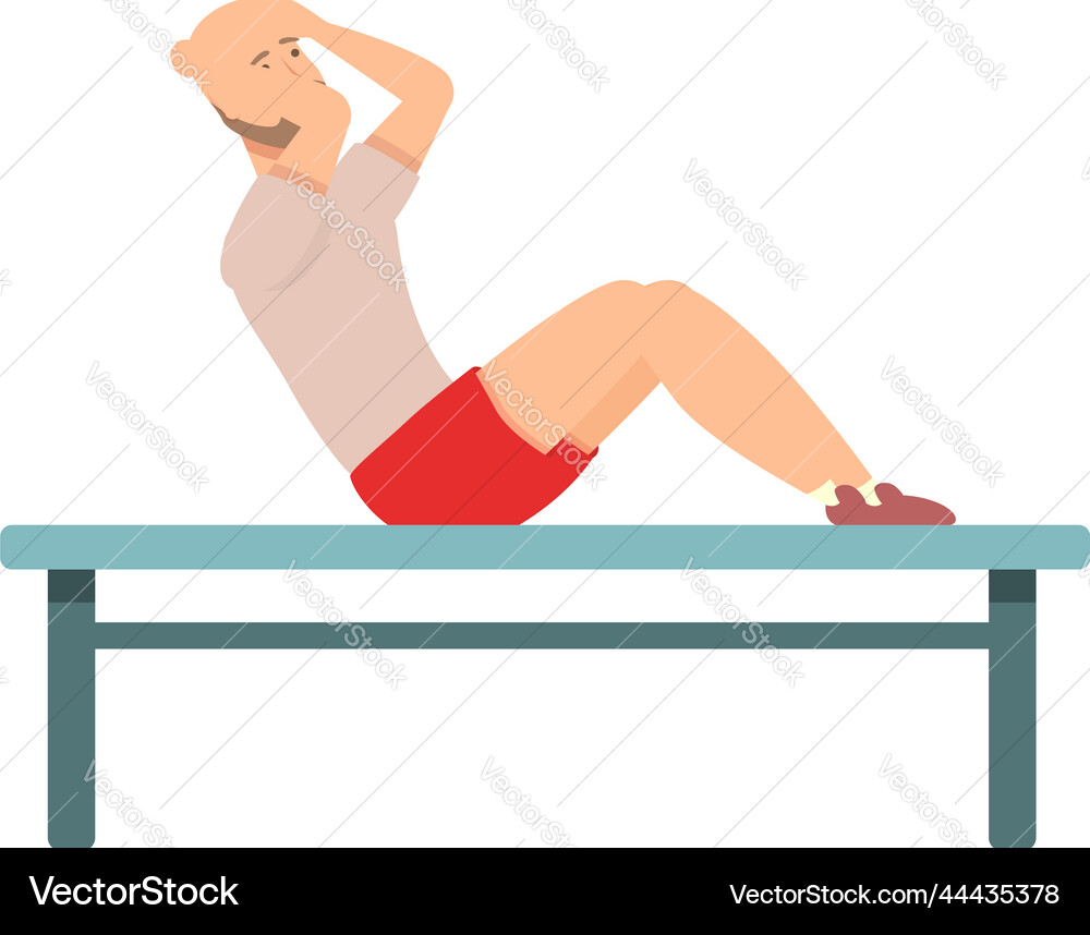 Bench exercise icon cartoon street workout Vector Image