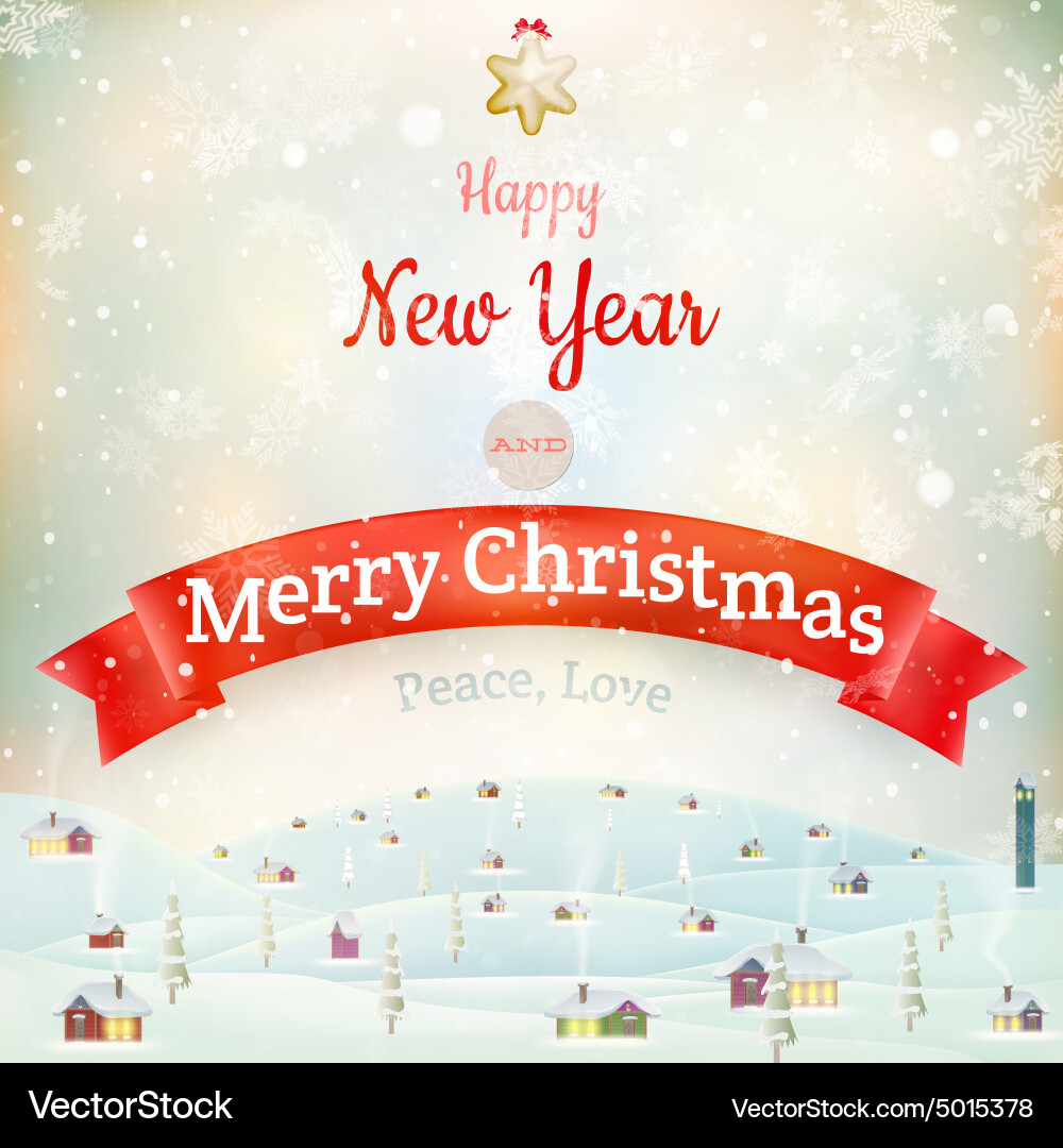 Christmas landscape Poster EPS 10 Royalty Free Vector Image