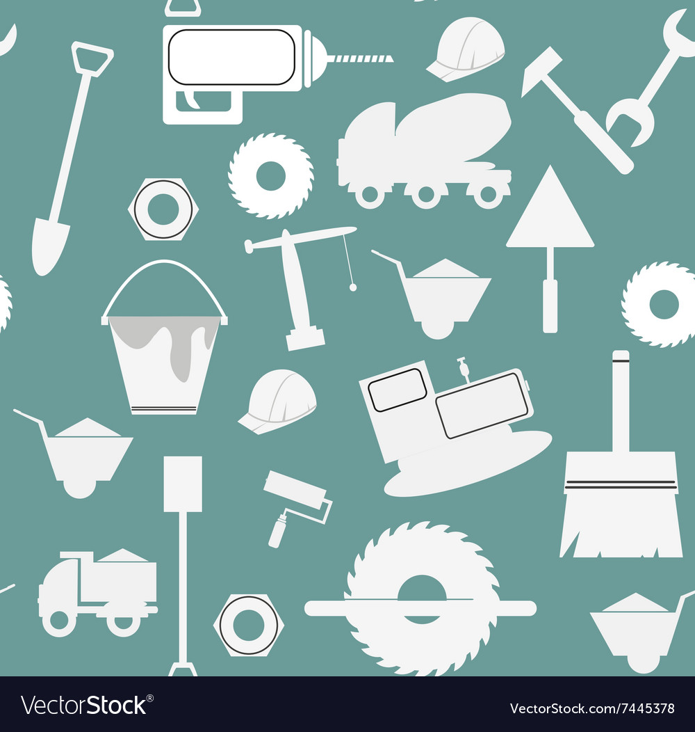 Construction icon set pattern Royalty Free Vector Image