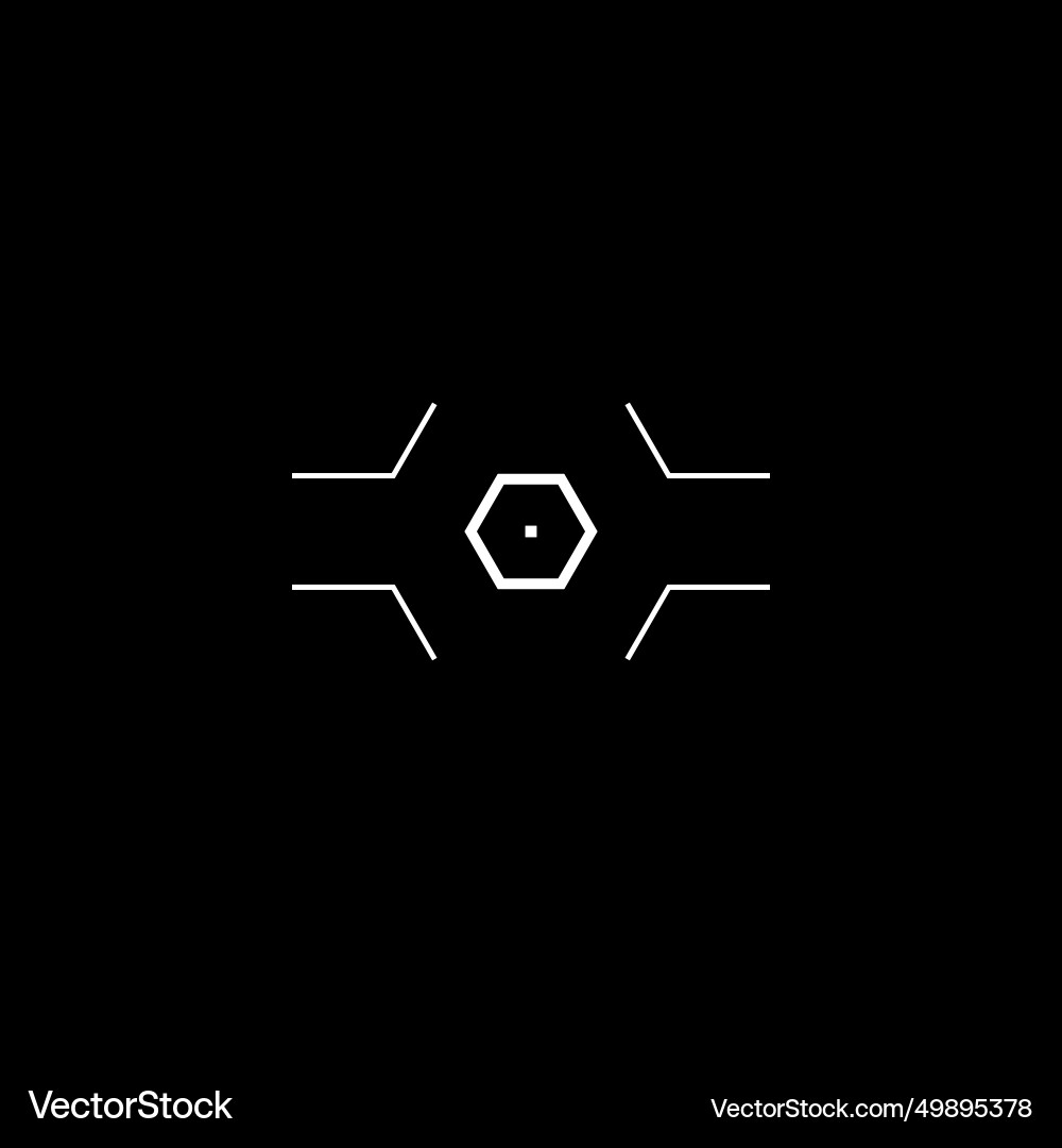 Cyberpunk target hud futuristic aim Royalty Free Vector