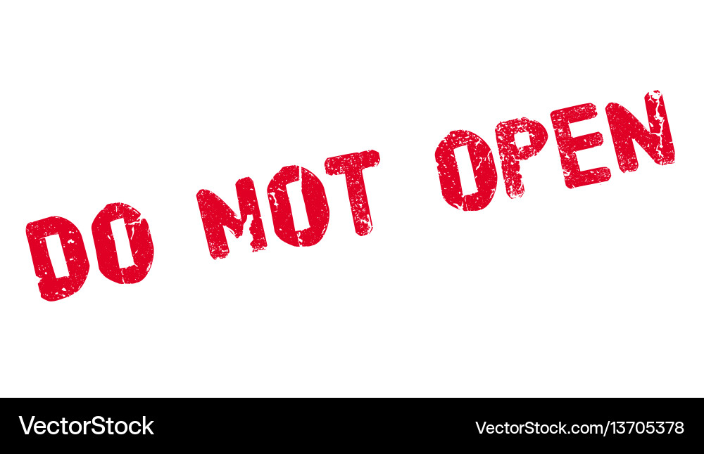 Do not open rubber stamp Royalty Free Vector Image