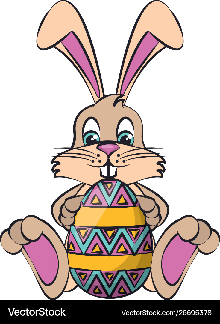 Easter happy tradition celebration cartoon Vector Image