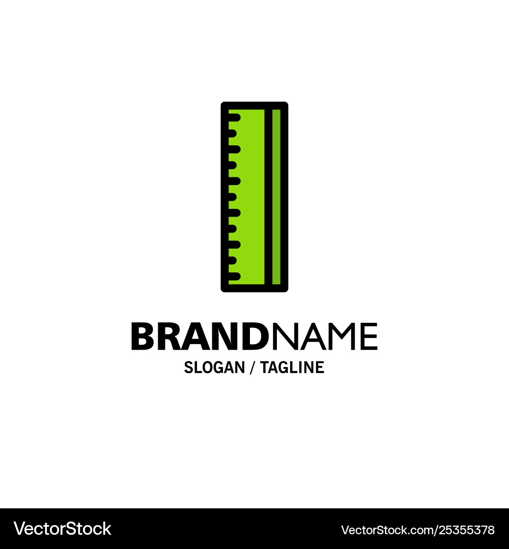 Education ruler school business logo template Vector Image