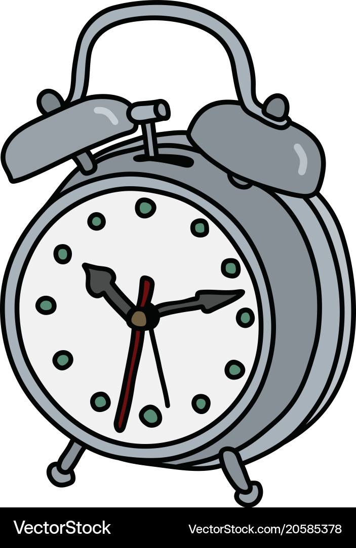 Old alarm clock Royalty Free Vector Image - VectorStock