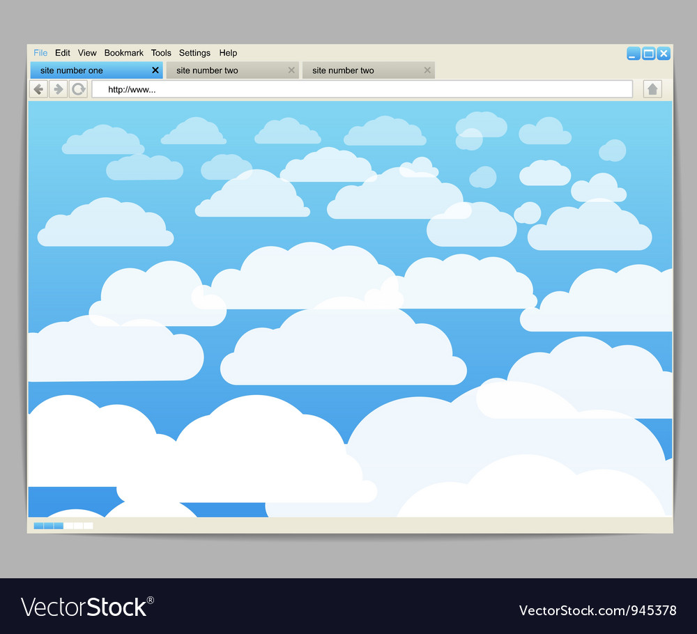 Opened browser window Royalty Free Vector Image