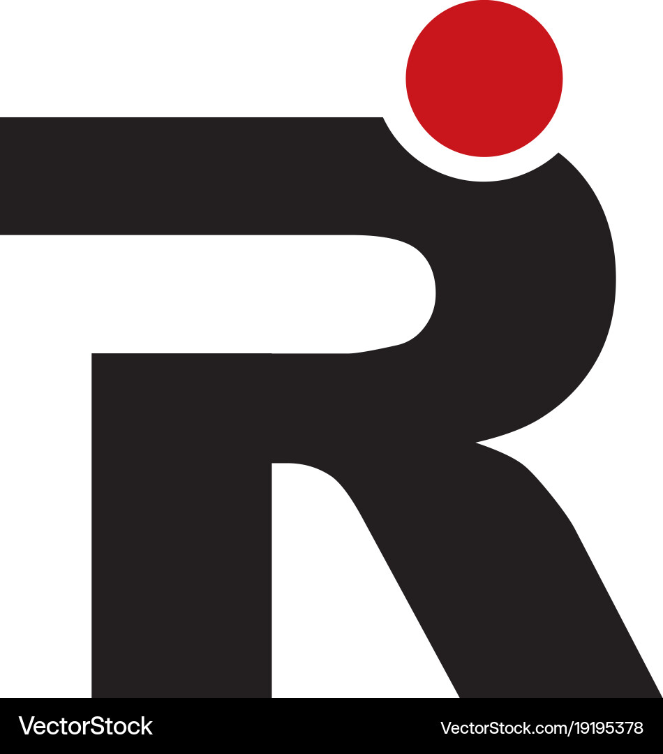 R letter people logo Royalty Free Vector Image