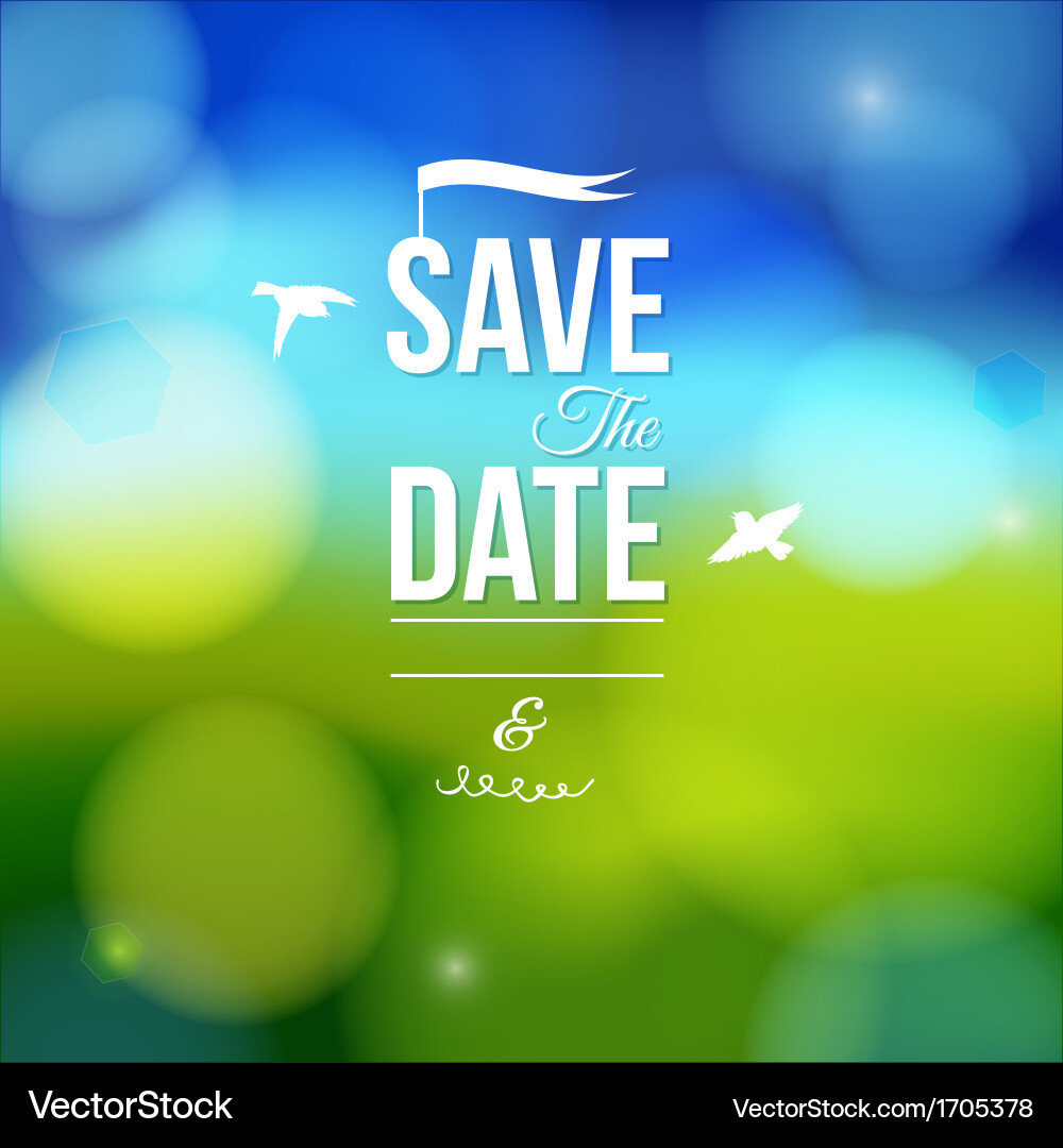 Save the date for personal holiday Royalty Free Vector Image