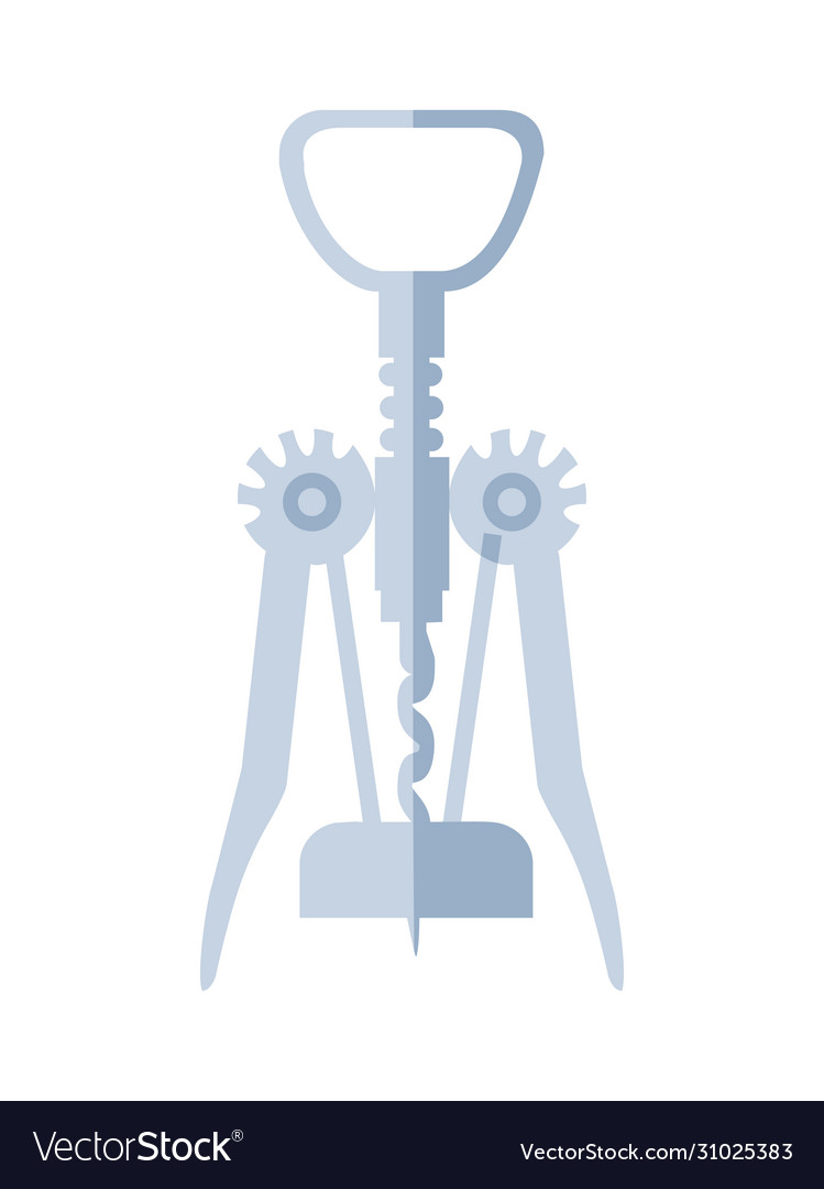 Basic corkscrew flat set Royalty Free Vector Image