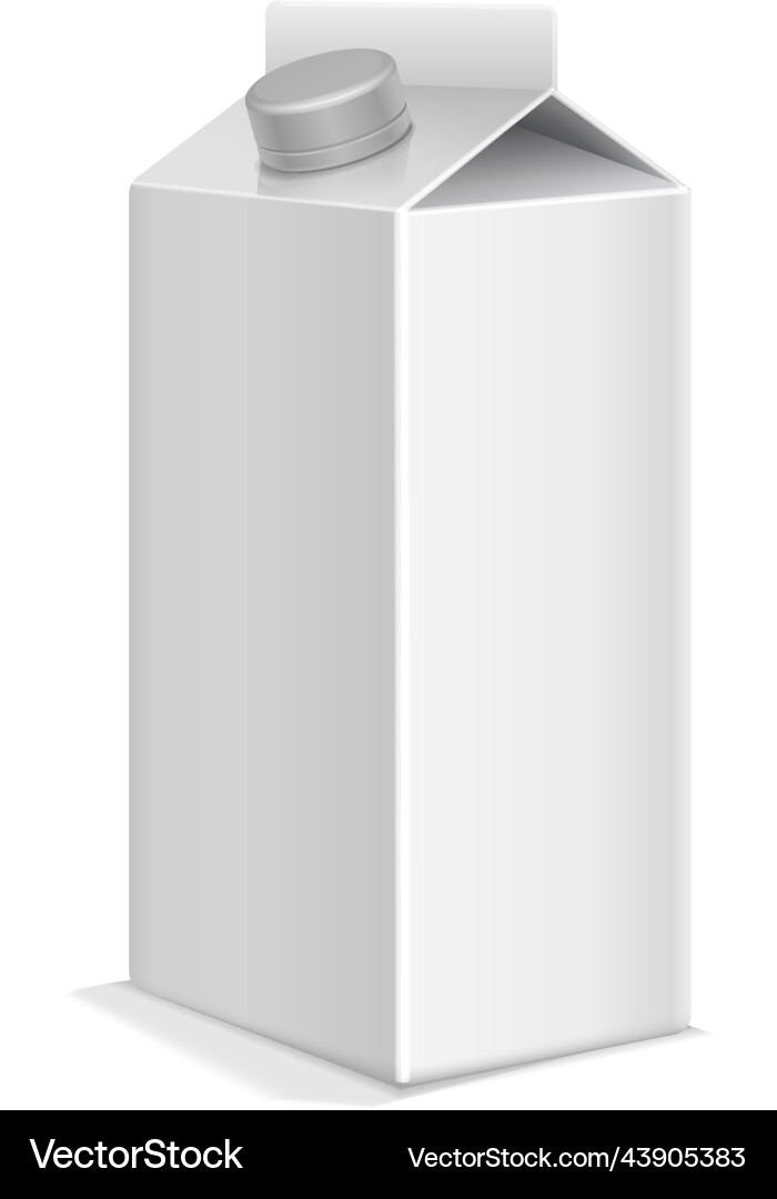 Blank drink pack mockup realistic carton package Vector Image