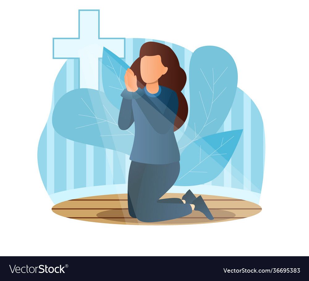 Concept prayer Royalty Free Vector Image - VectorStock