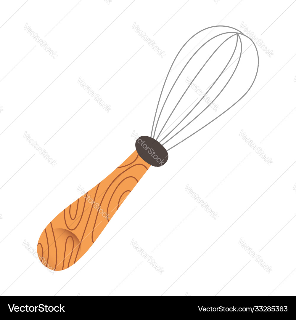 Doodle whisk stainless steel wire blender Vector Image