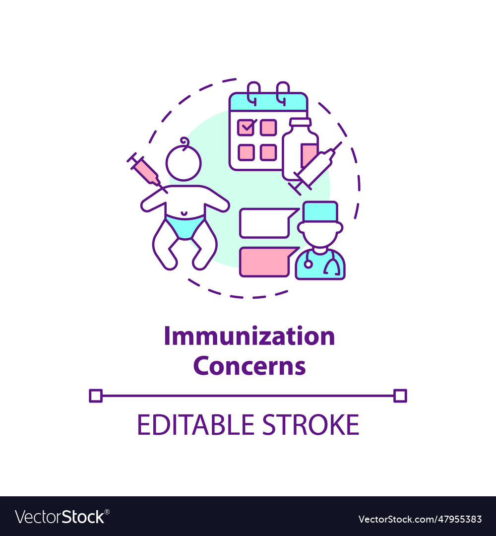 Immunization concerns concept icon Royalty Free Vector Image Immunization concerns concept icon Royalty Free Vector Image